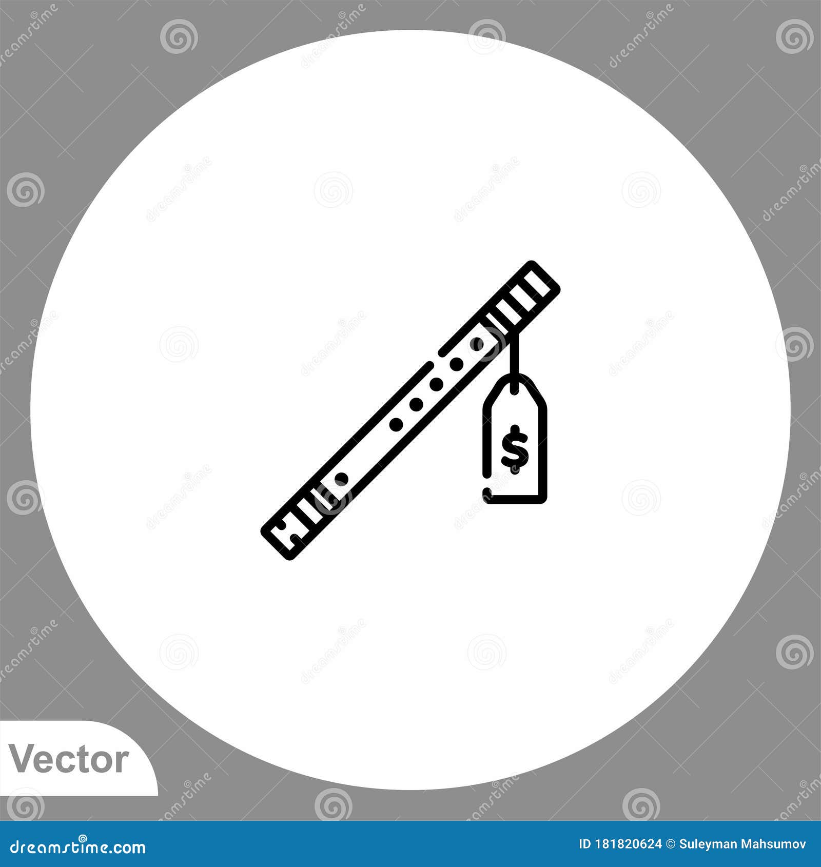 Flute Vector Icon Sign Symbol Stock Vector - Illustration of instrument ...