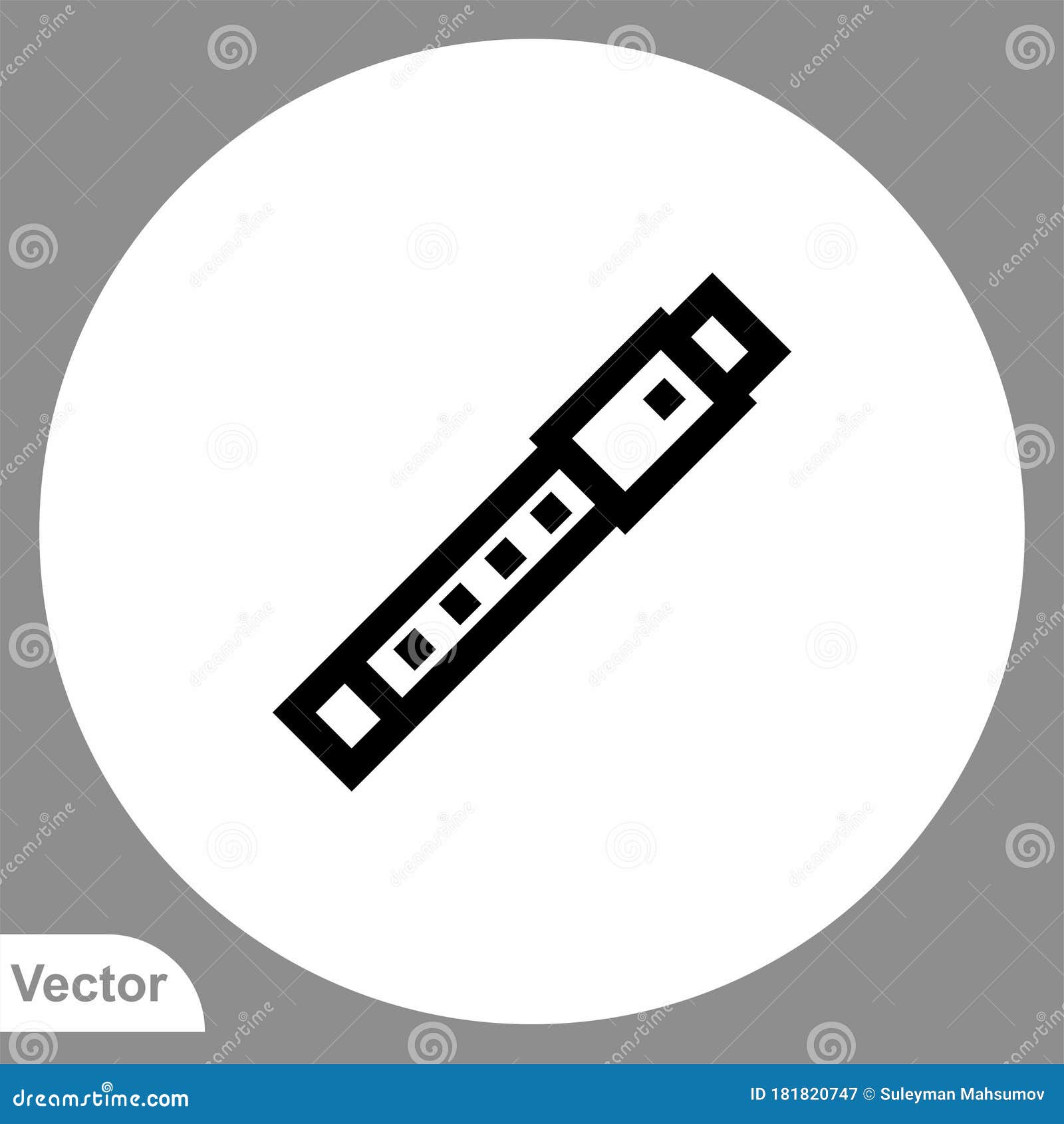 Flute Vector Icon Sign Symbol Stock Vector - Illustration of classical ...