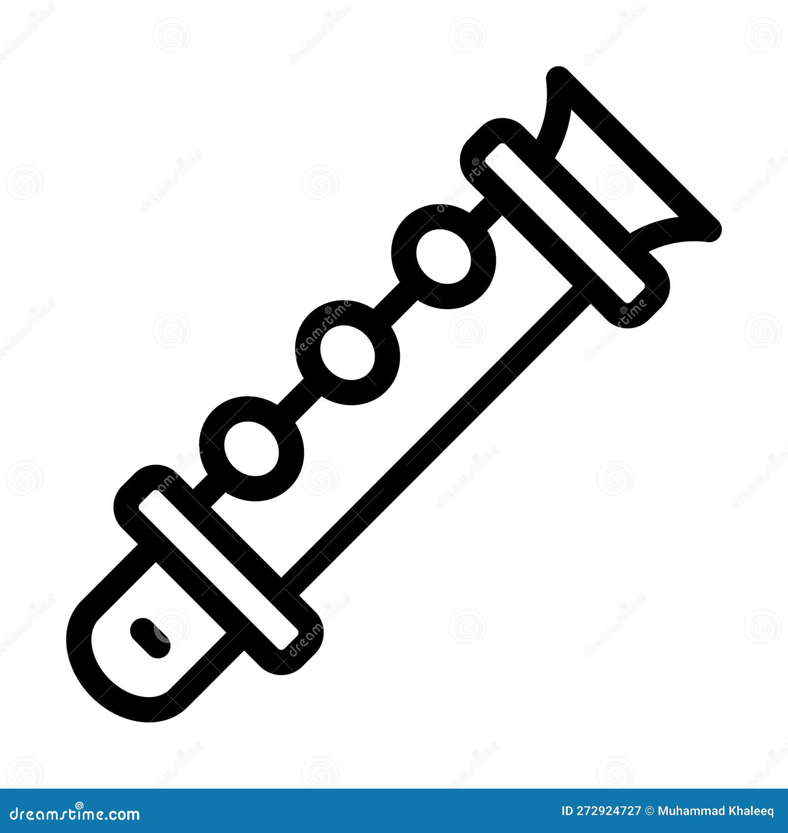 Flute Vector Thick Line Icon for Personal and Commercial Use Stock ...