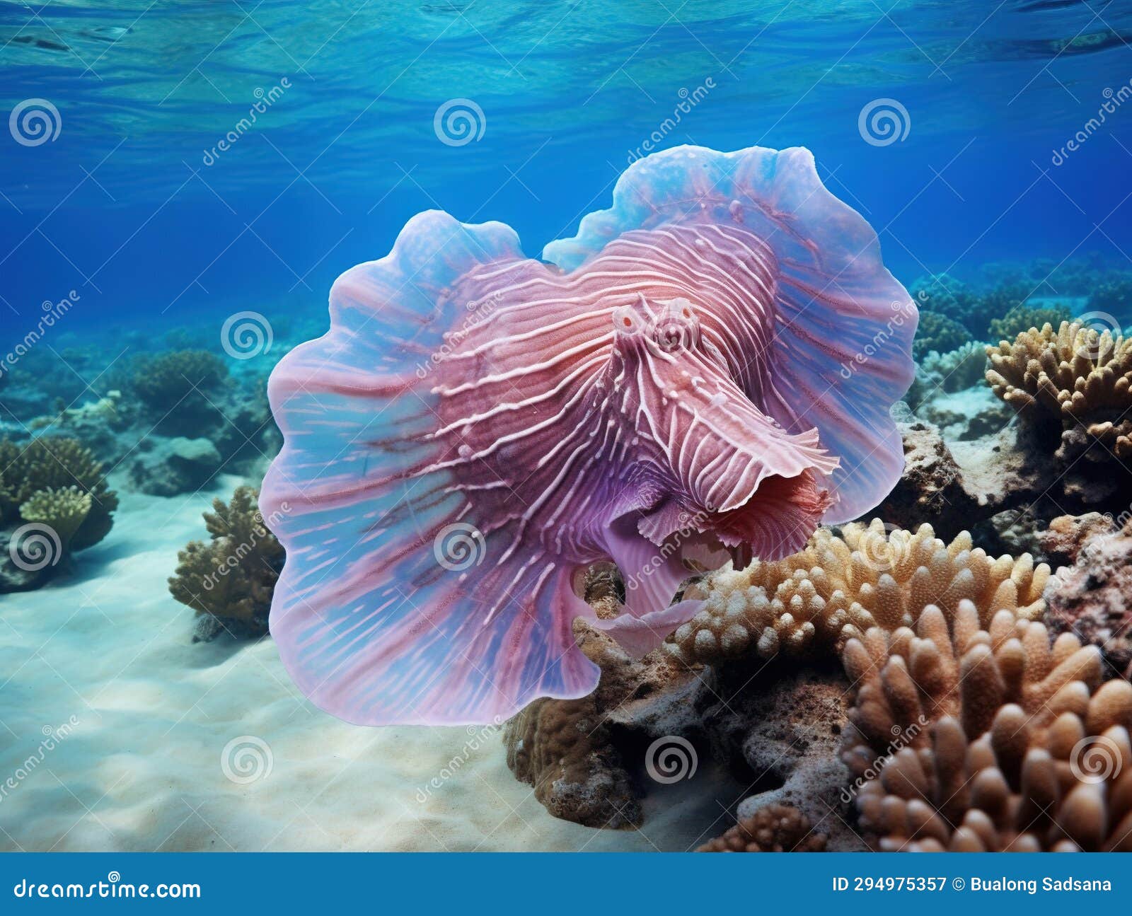 Shell Tridacna Gigas Pearls Marine Life Outline Low-polygon On A White ...