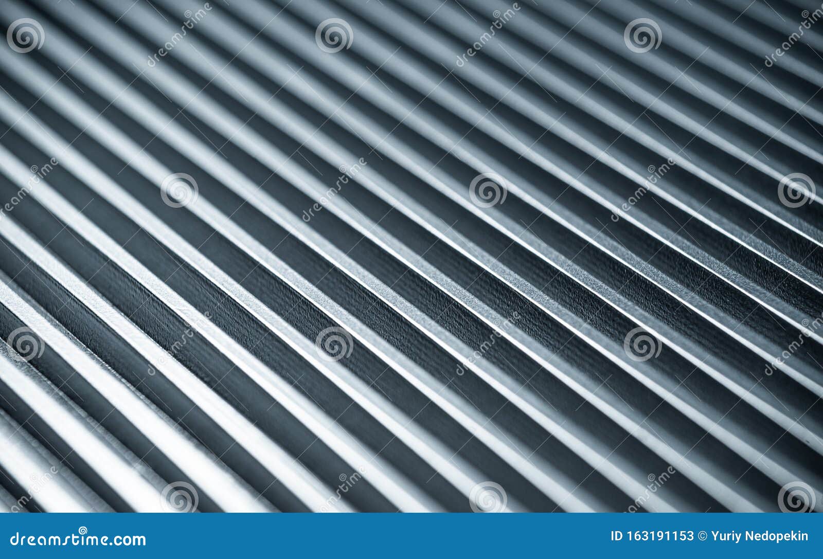 Fluted Metal Surface Next To a Control Panel Stock Image - Image of ...