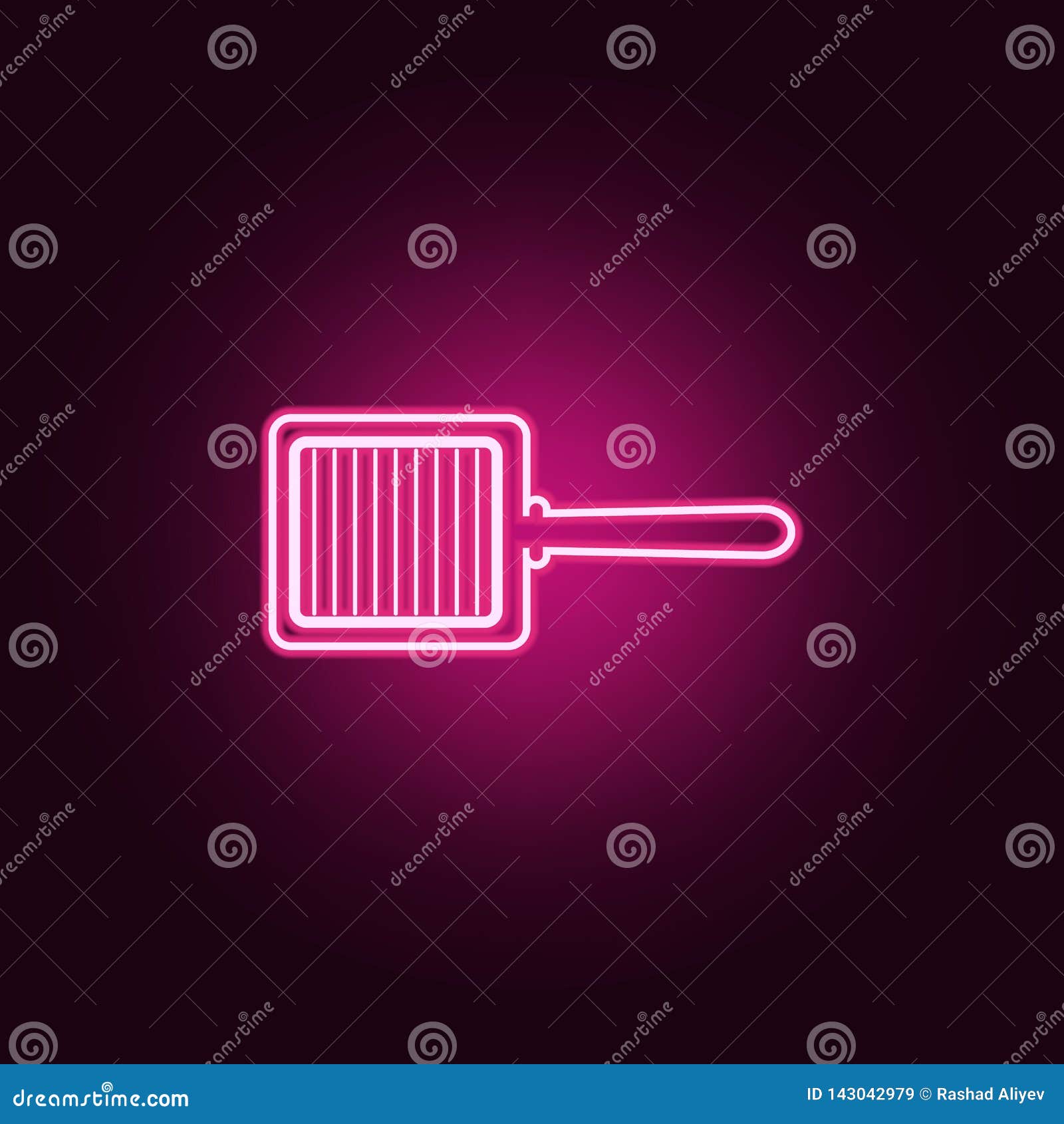 Fluted Pan Icon. Elements of Kitchen Tools in Neon Style Icons Stock ...