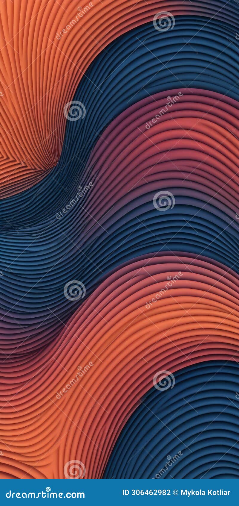 Fluted Shapes In Aqua And Firebrick Royalty-Free Stock Photo ...