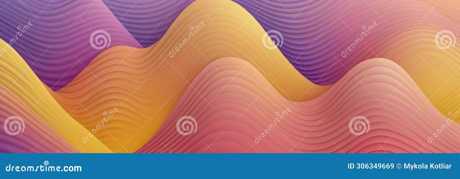Fluted Shapes in Yellow and Lavender Blush Stock Image - Image of ...