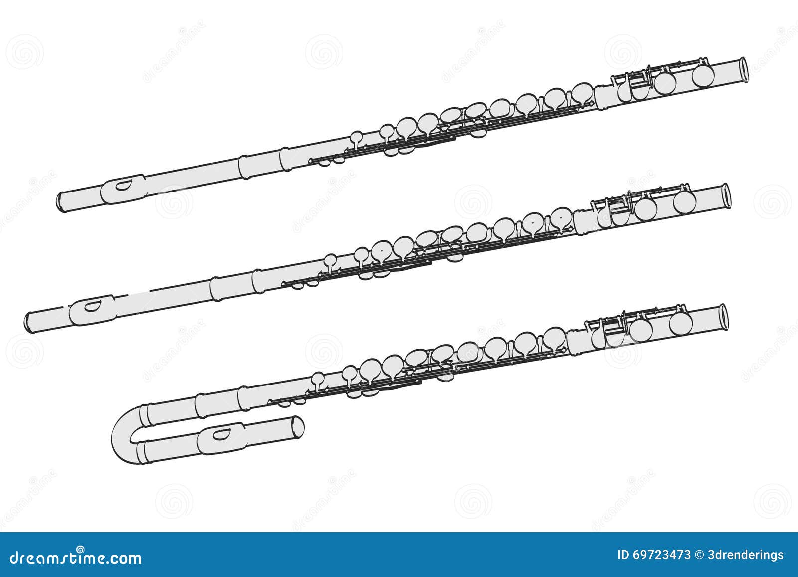 Flutes (musical Instrument) Royalty-Free Stock Image | CartoonDealer ...