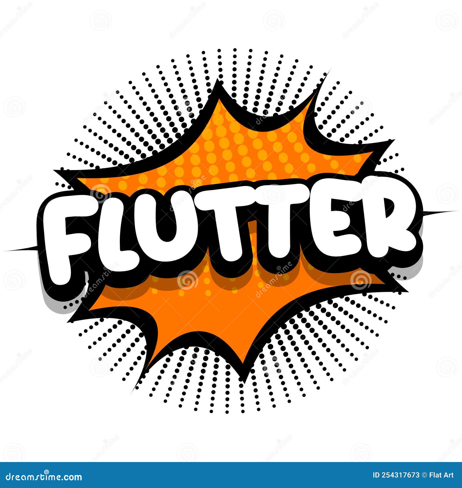 Flutter Comic Bright Template With Speech Bubbles On Colorful Frames ...