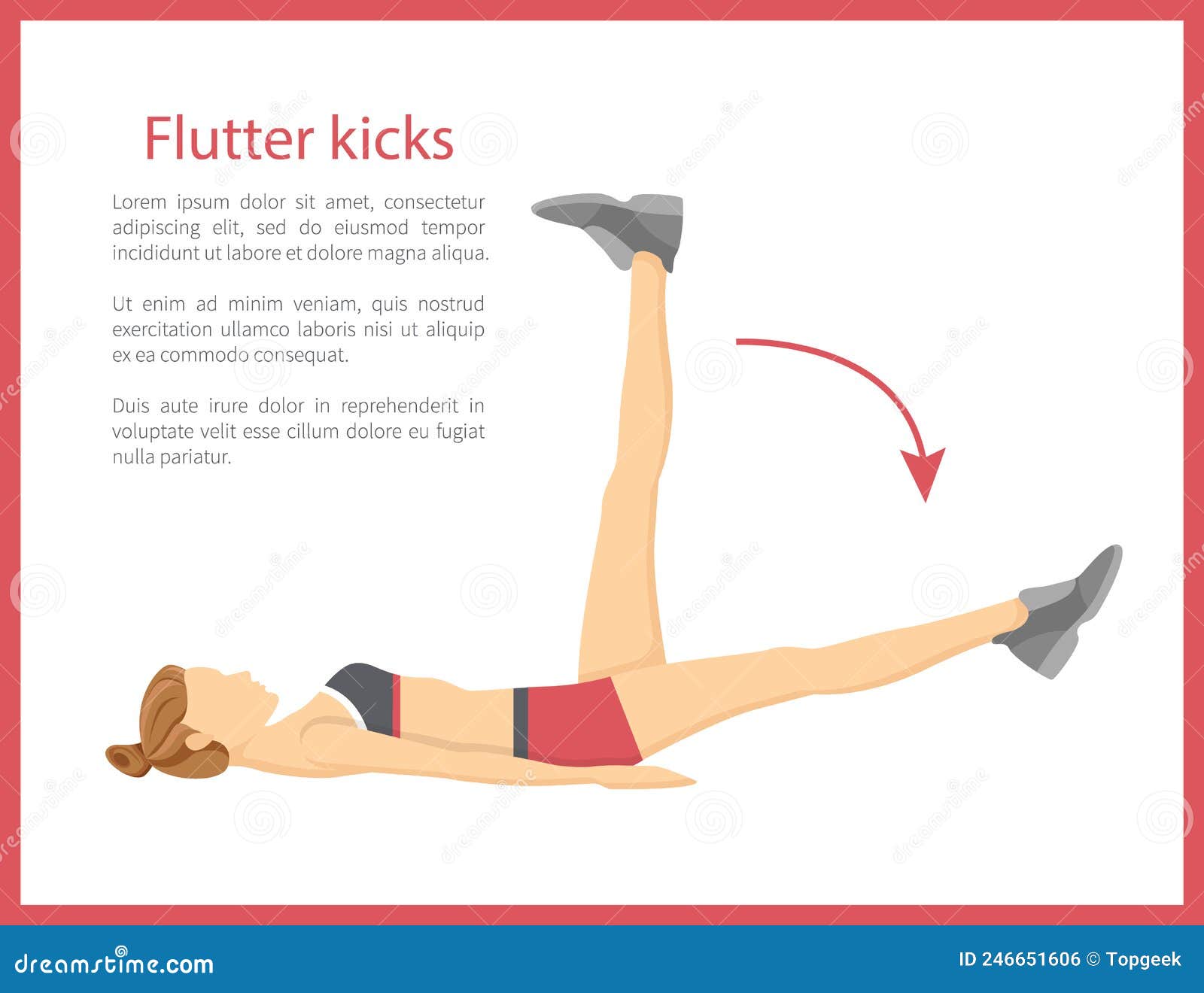 Flutter Kicks Banner Text Vector Illustration Stock Vector ...