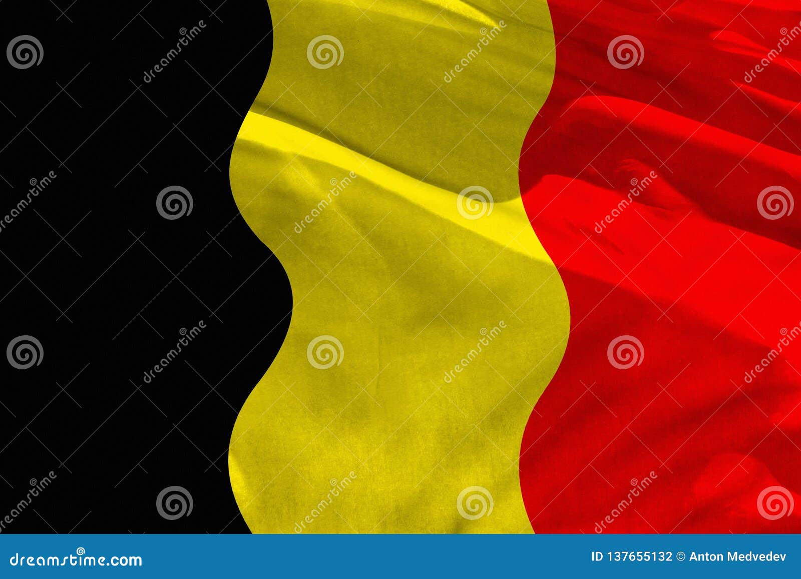 Waving Belgium Flag for Using As Texture or Background, the Flag is ...