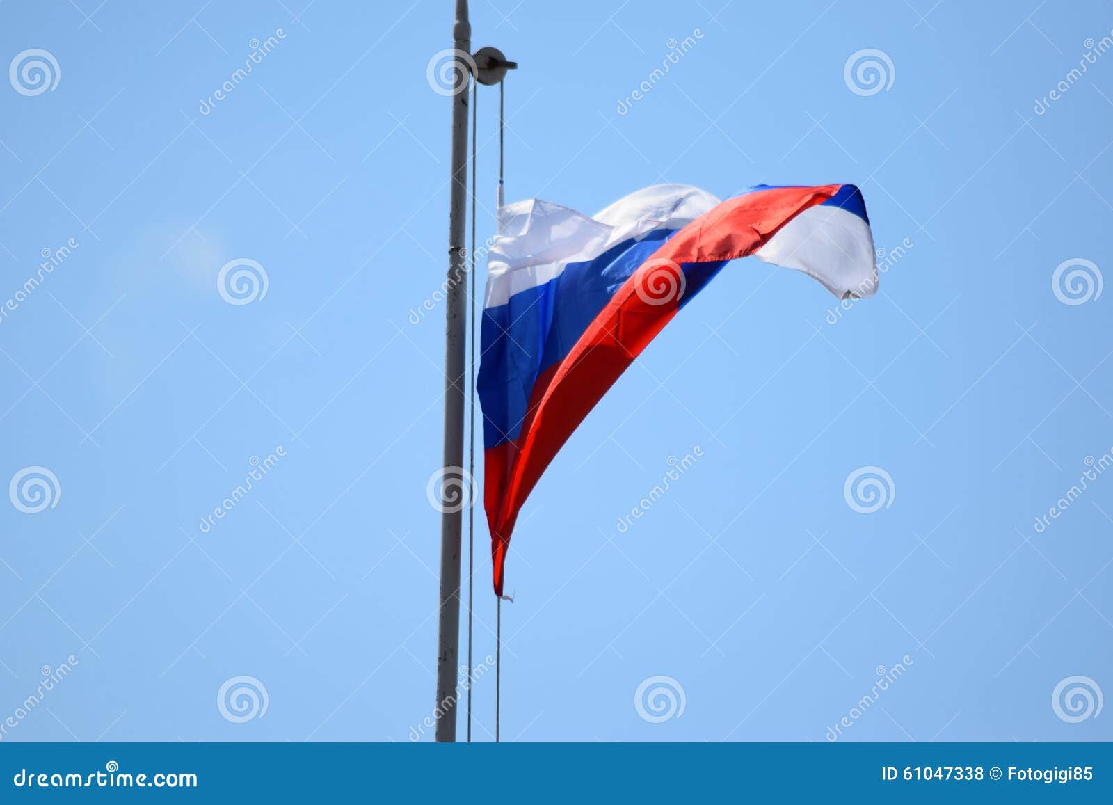 The Fluttering Flag of Russia. Stock Photo - Image of national ...