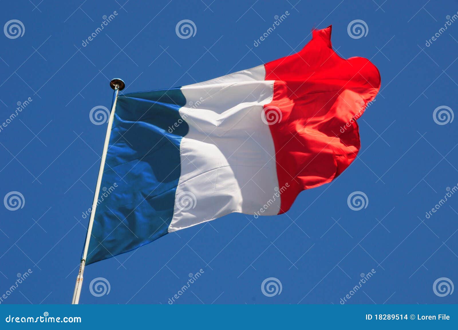 Fluttering French Flag stock photo. Image of french, flag - 18289514