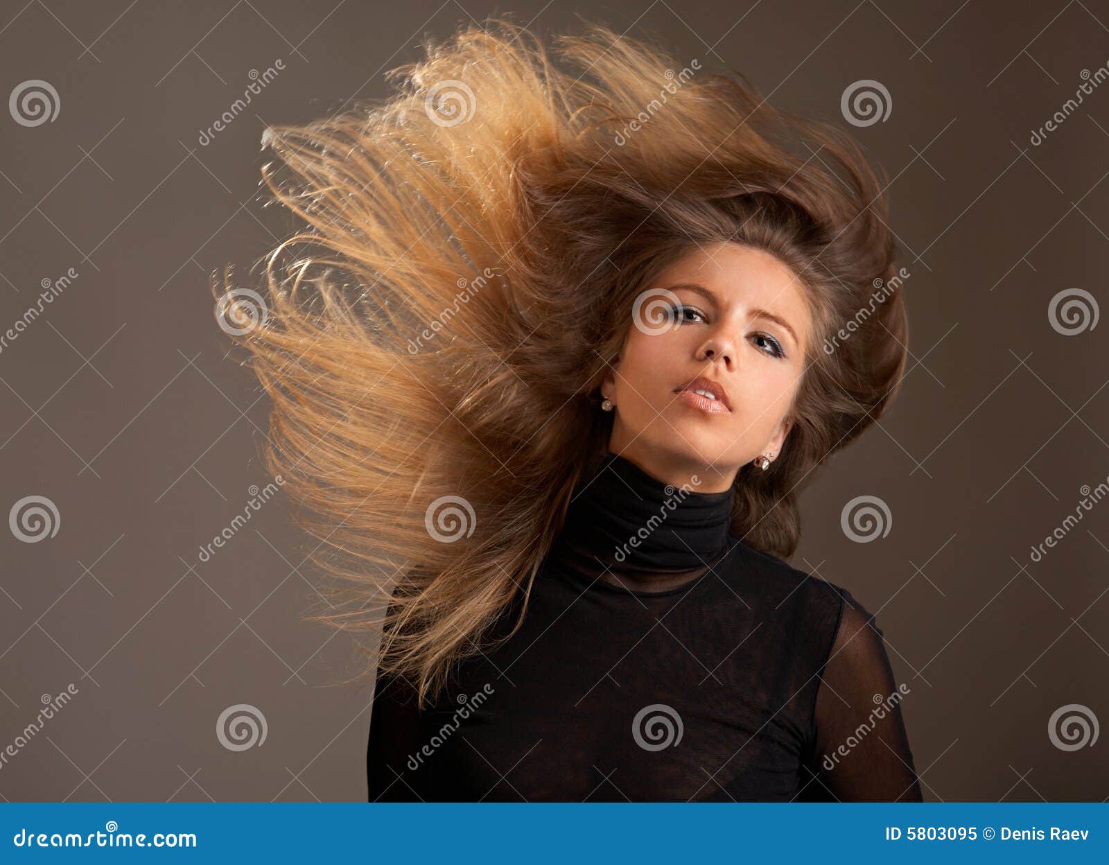 Fluttering hair stock image. Image of caucasian, beauty - 5803095