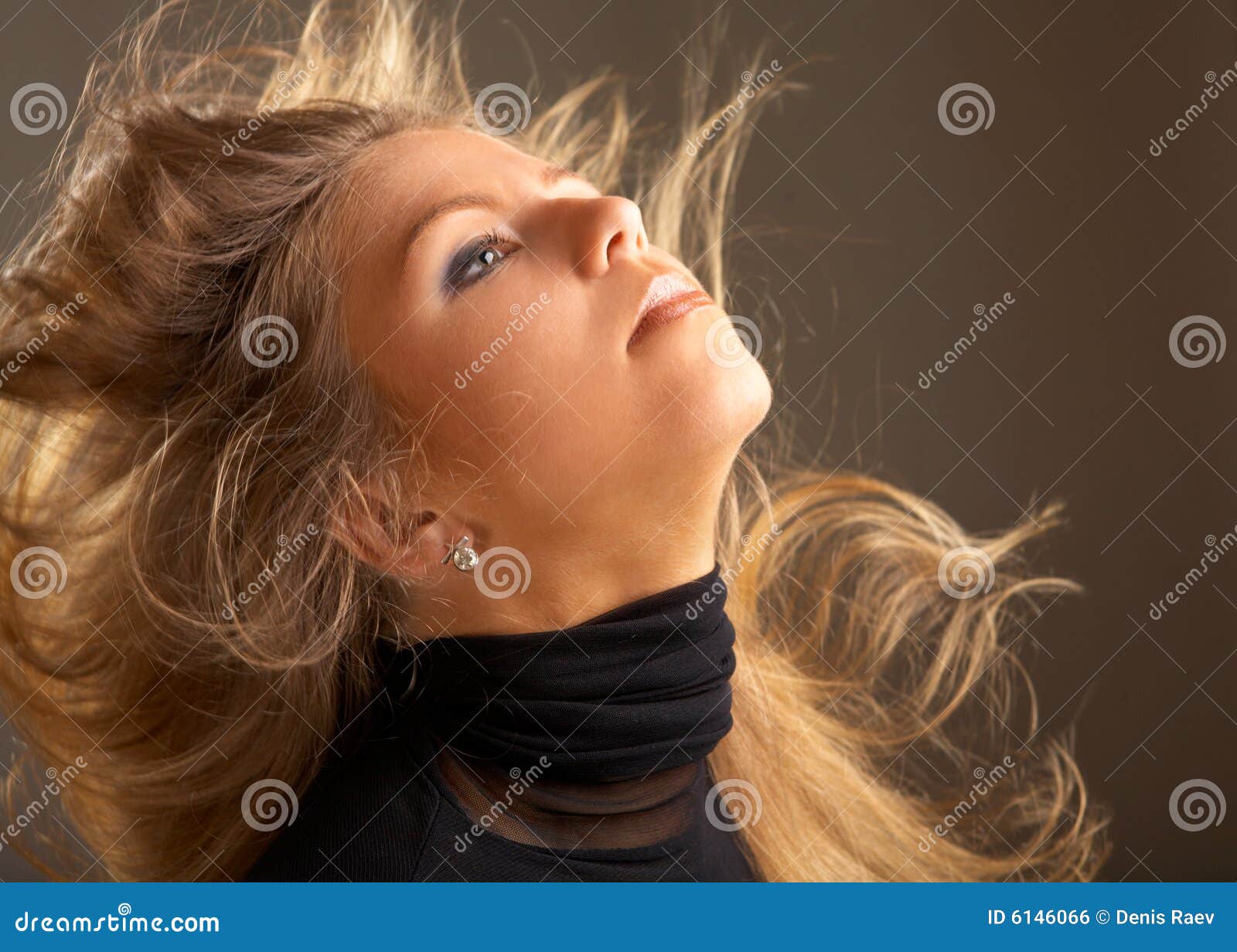 Fluttering hair stock photo. Image of human, freedom, beckoning - 6146066