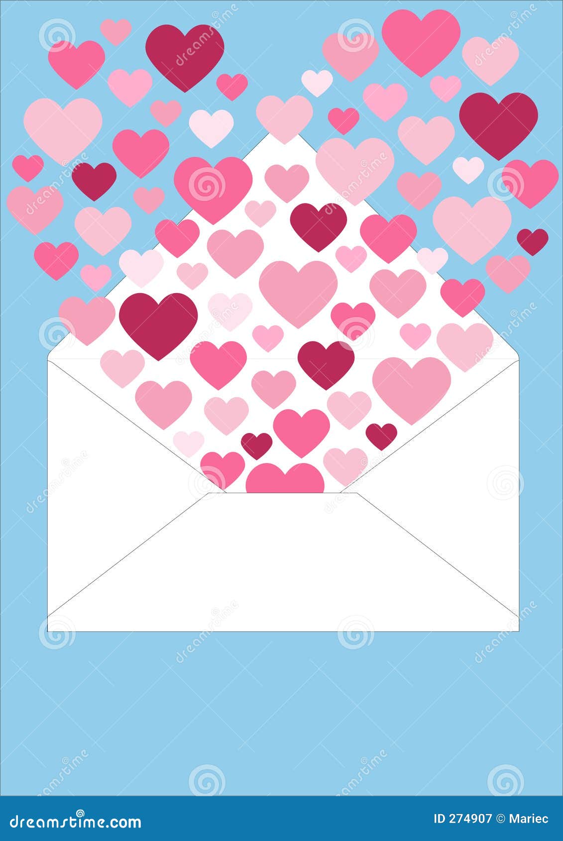 Fluttering Hearts stock illustration. Illustration of message - 274907
