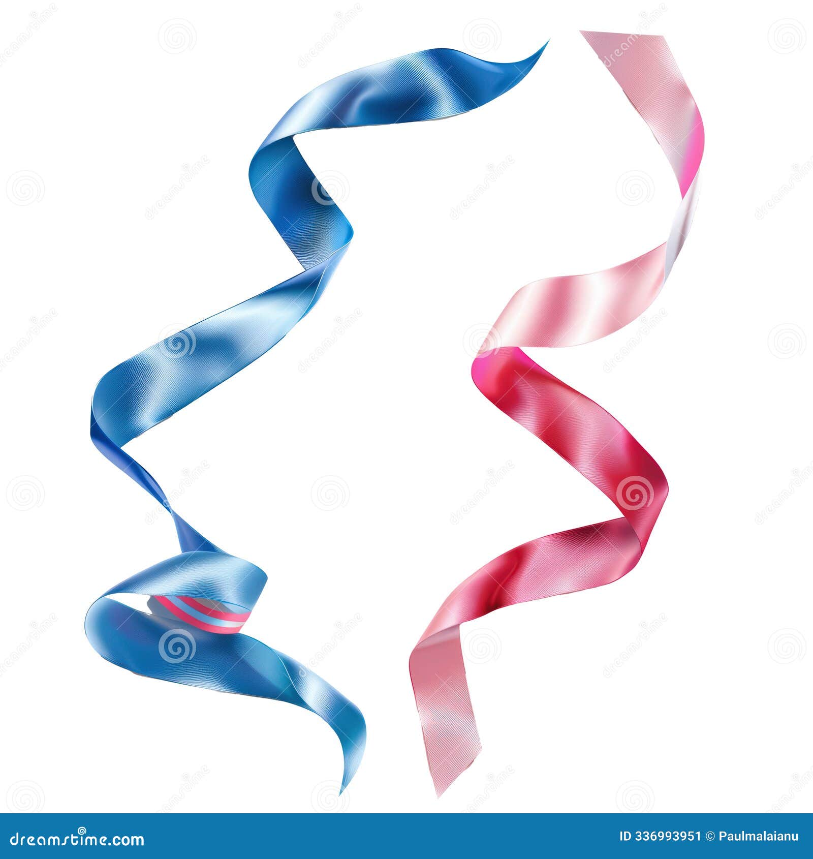 Fluttering Ribbon Isolated on Transparent Background. Stock ...