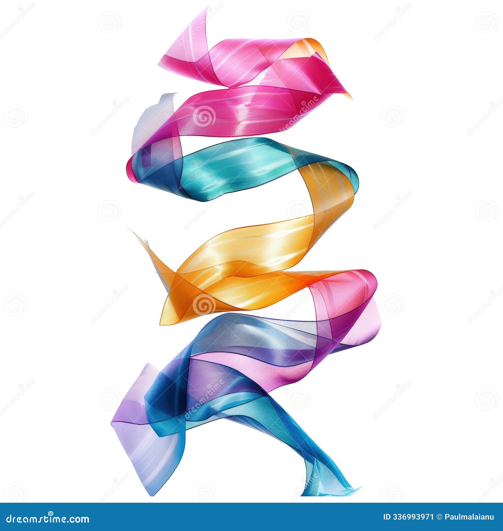 Fluttering Ribbon Isolated on Transparent Background. Stock ...