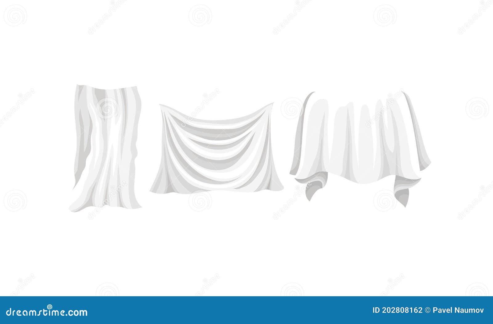 Fluttering White Cloth, With Folds Soft Lightweight Clear Material ...
