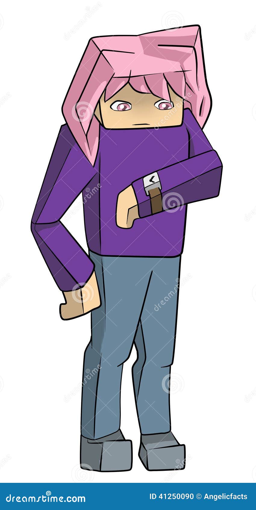 Fluttershy minecraft stock illustration. Illustration of minecraft ...