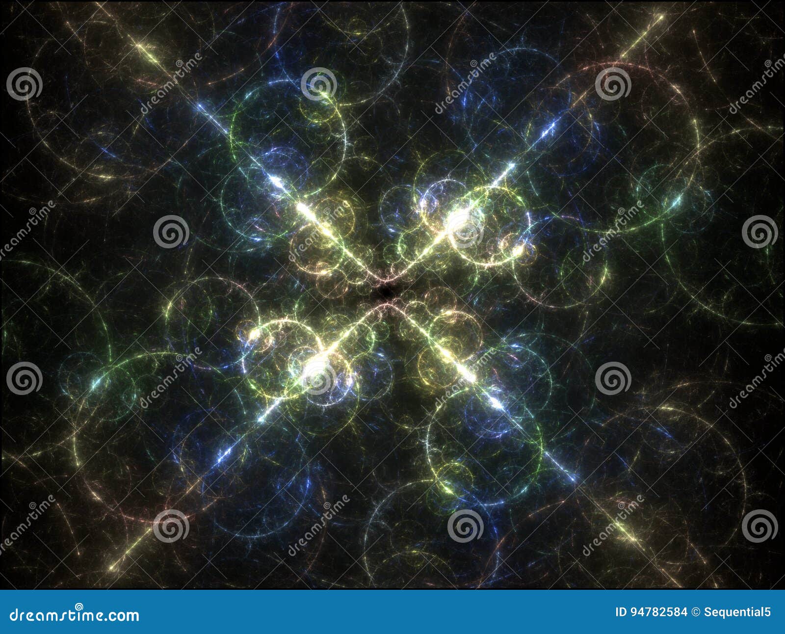 Flux of quantum particles stock illustration. Illustration of chaotic ...