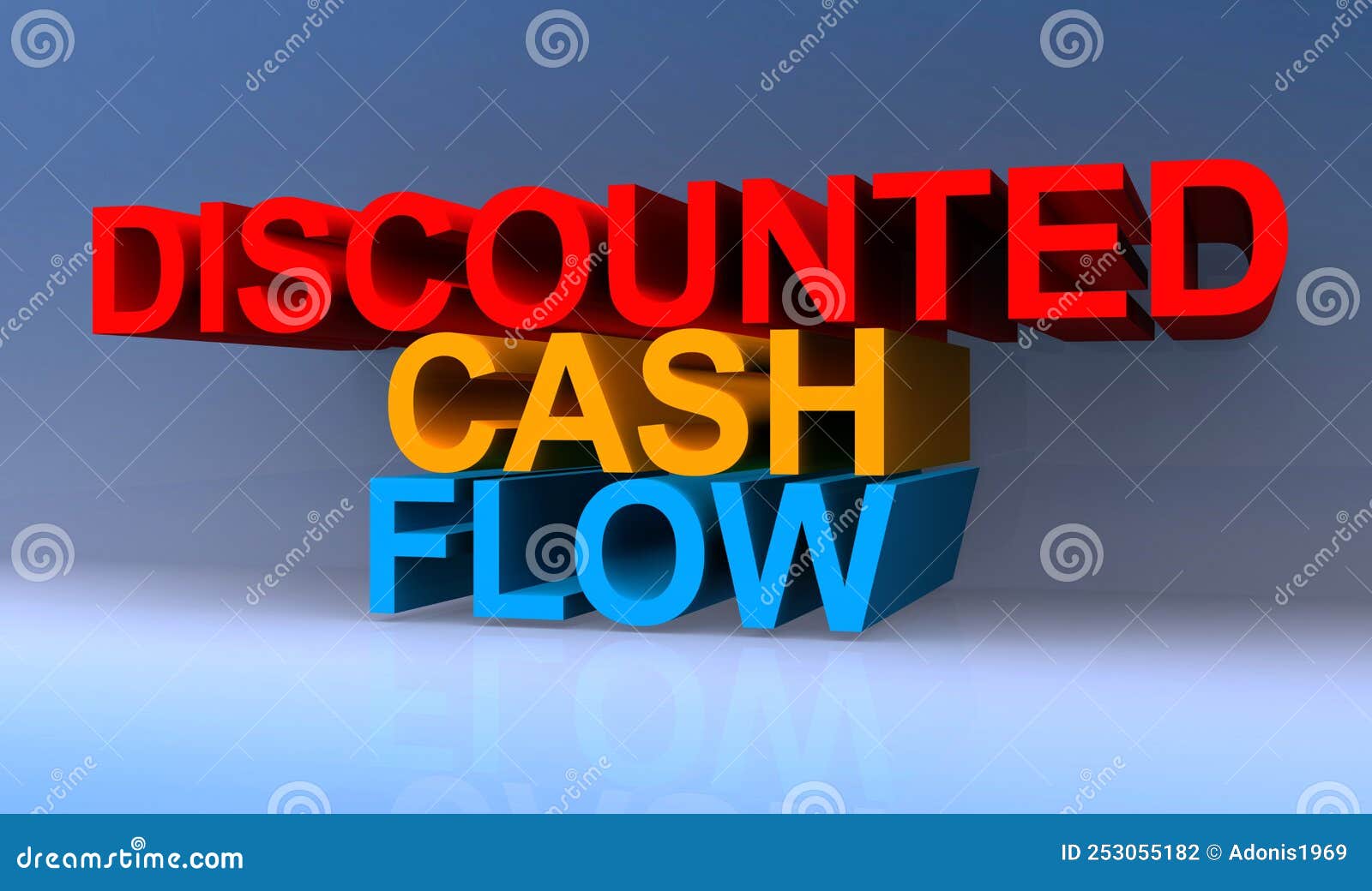 Fluxo De Caixa Descontado Em Azul Ilustração Stock - Ilustração de ...