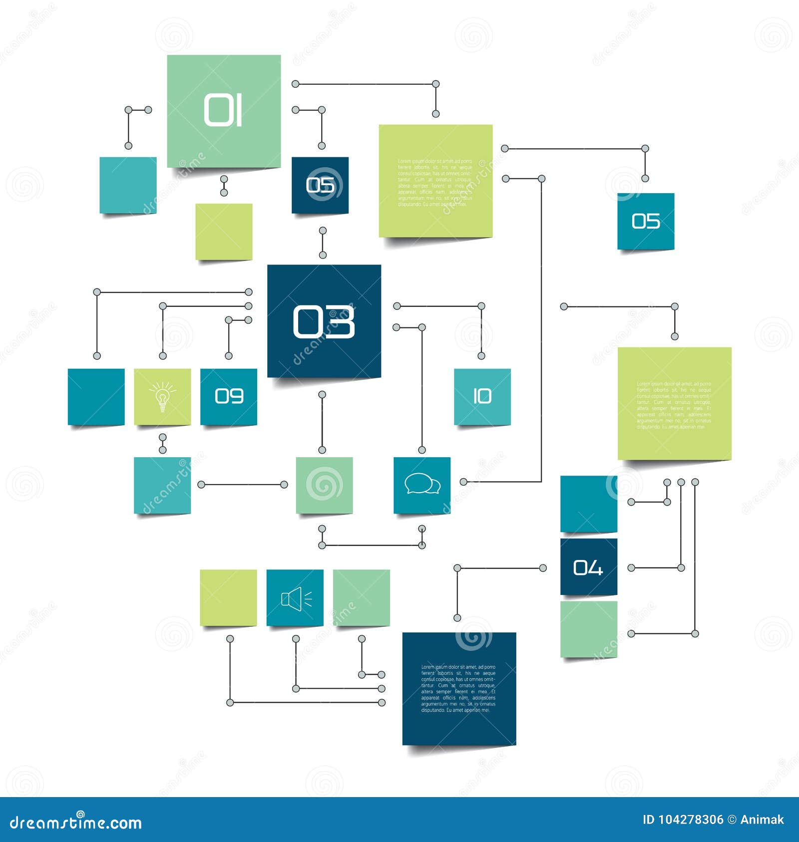 Fluxograma infographic ilustração do vetor. Ilustração de processo ...