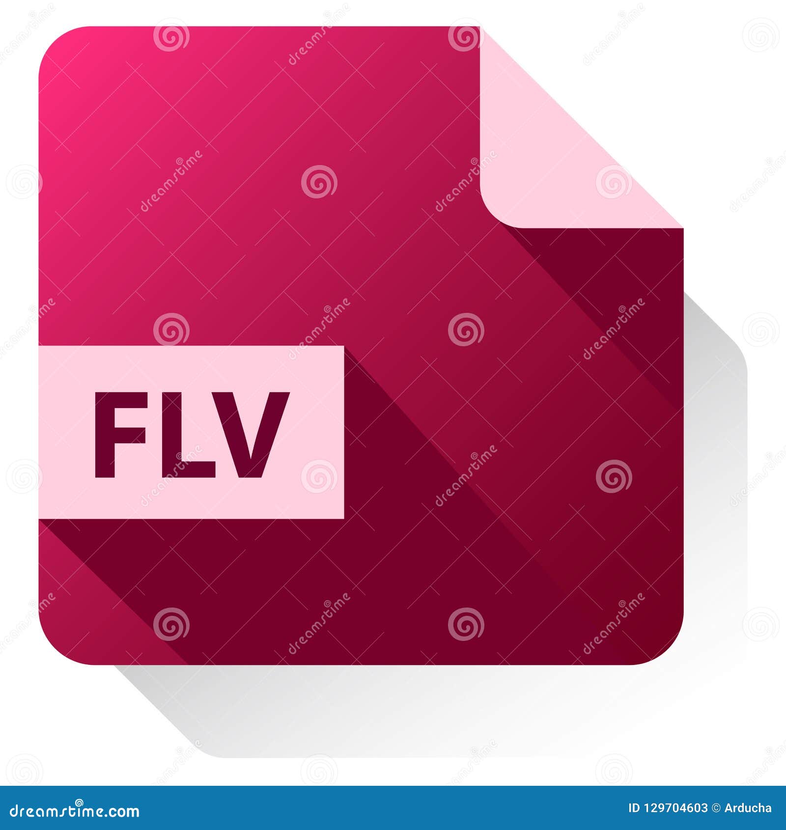 Flv format video icon stock vector. Illustration of vector - 129704603