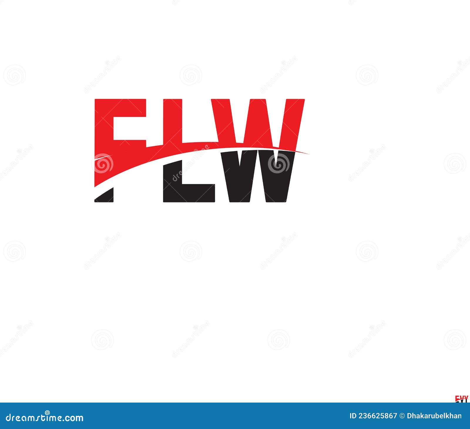 FLW Letter Initial Logo Design Vector Illustration Stock Vector ...