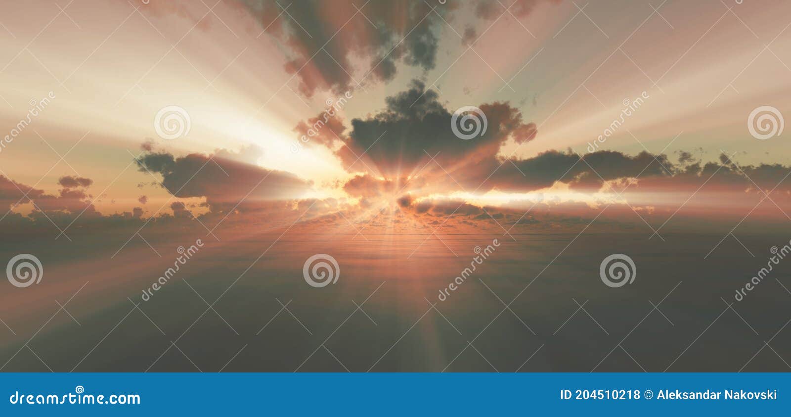 Fly above clouds sunset stock photo. Image of panorama - 204510218