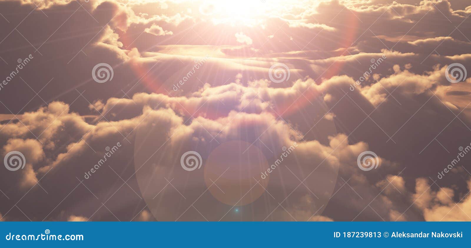 Above Clouds Sunset God Ray Stock Image - Image of rays, light: 187239813