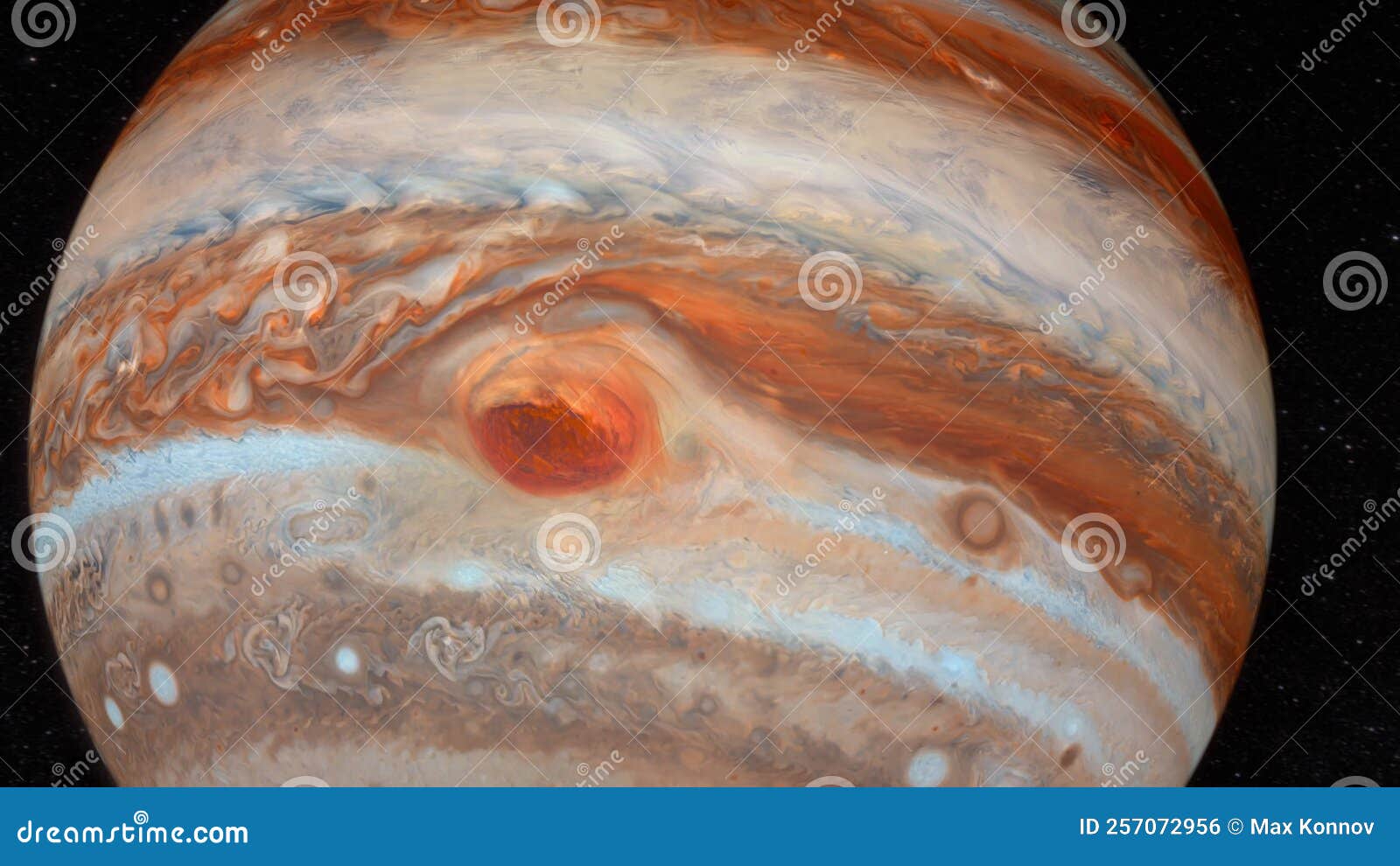 Fly Around the Jupiter Orbit in Space Stock Footage - Video of ...