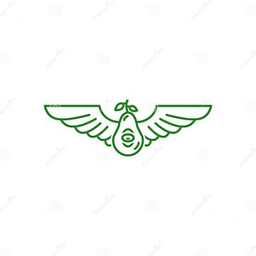 Fly avocado stock vector. Illustration of embrace, painting - 99528274