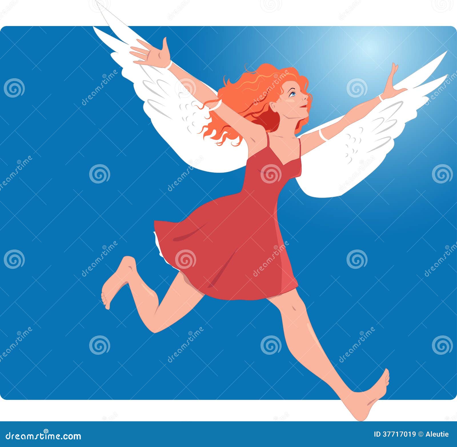 Fly away stock vector. Illustration of spirit, running - 37717019