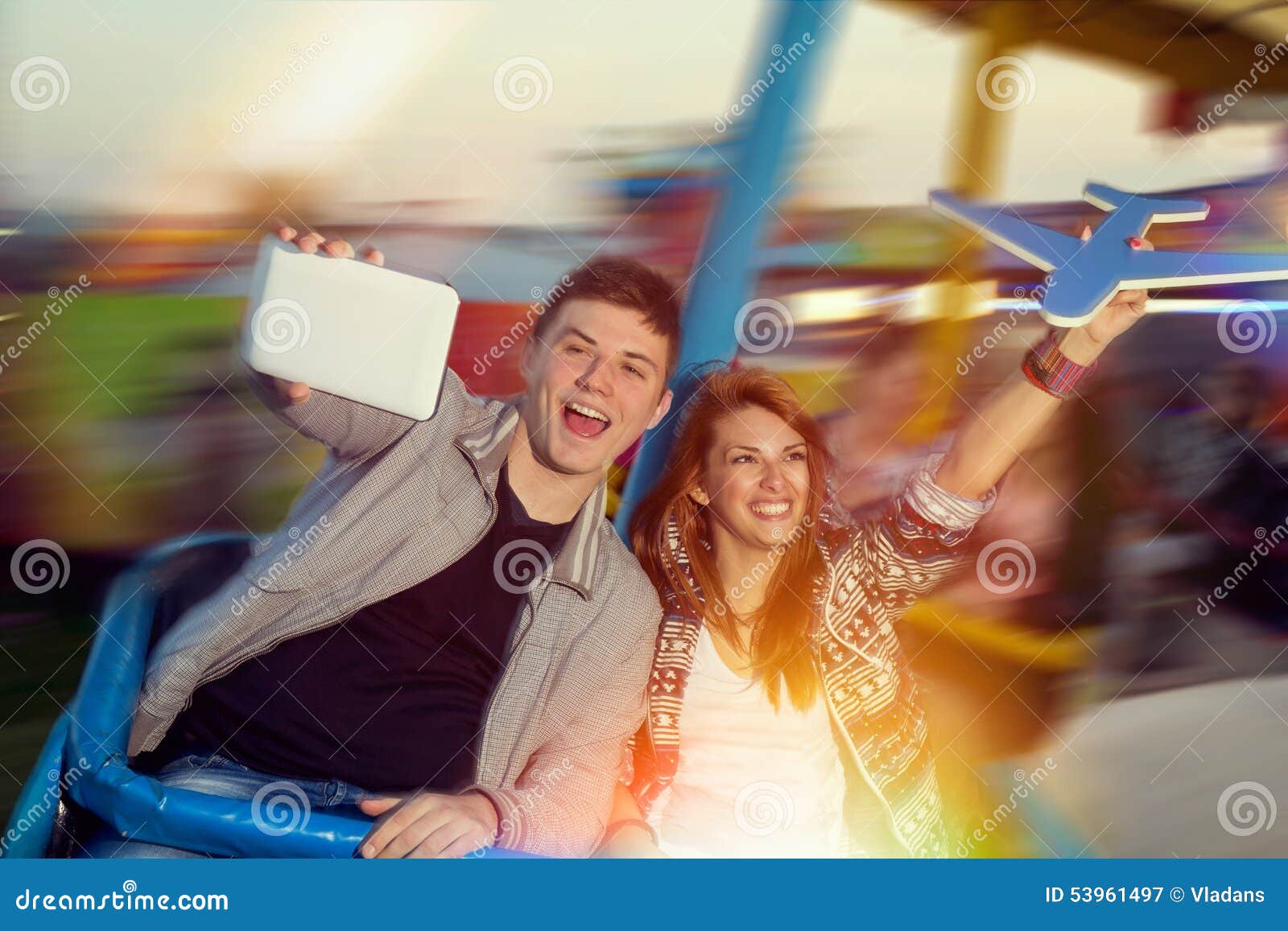Fly stock image. Image of enjoying, female, motion, friendship - 53961497