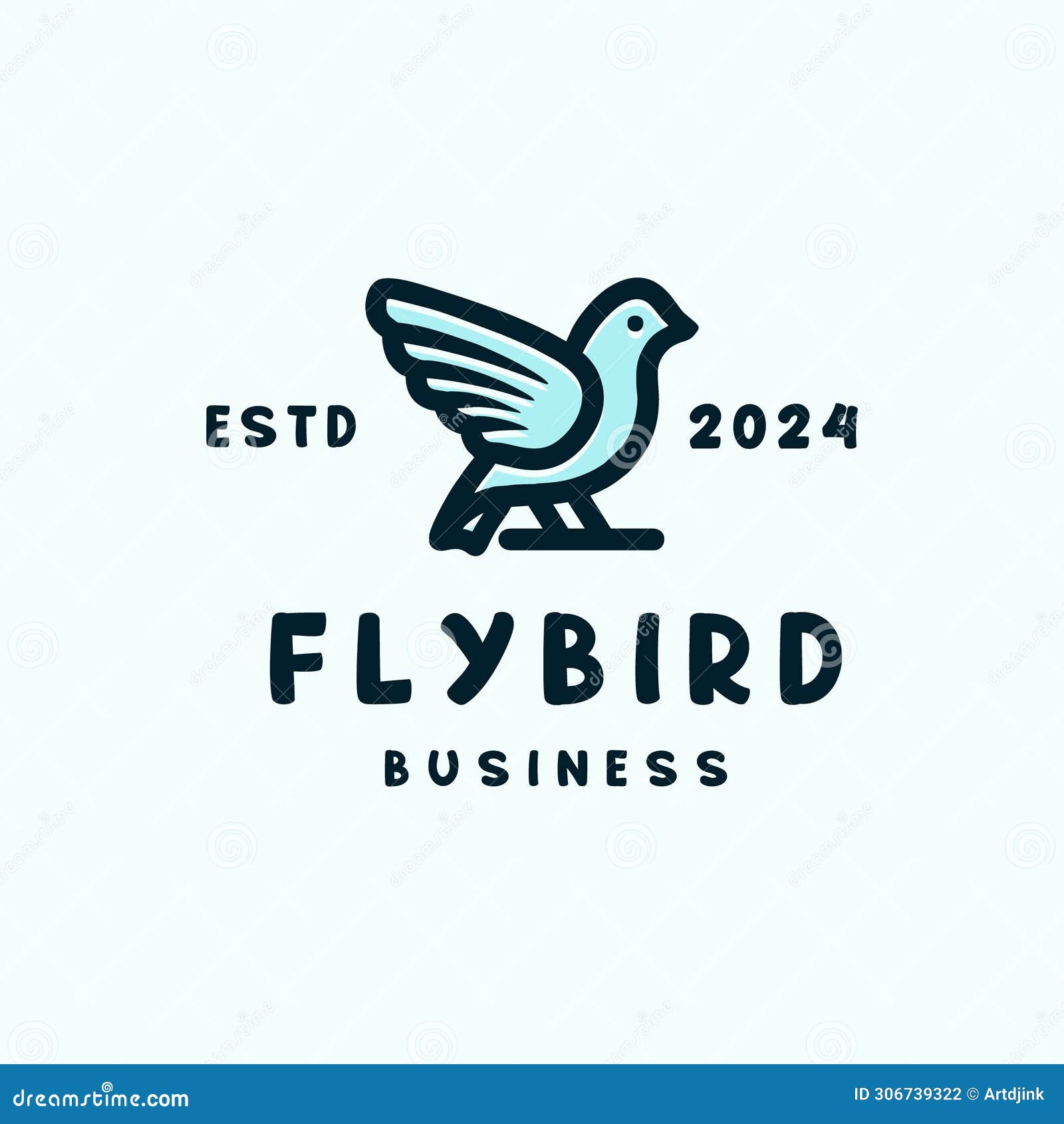 Fly Bird Vector Logo Animal Design Illustration Stock Vector ...
