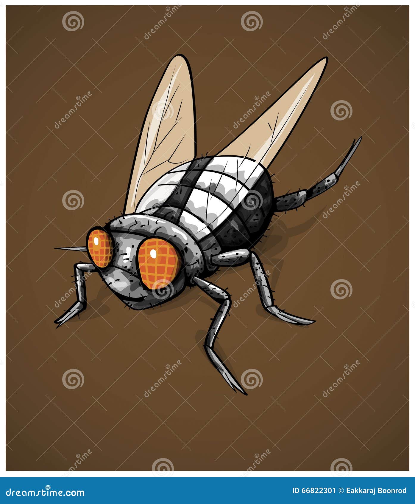 Fly Bug Vector Illustration Stock Vector - Illustration of unhygienic ...