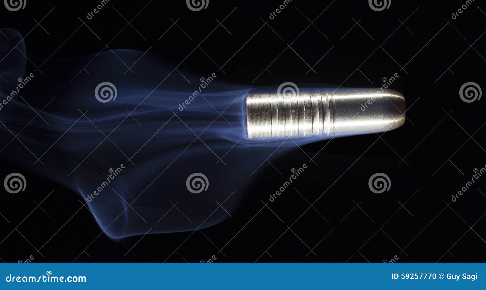Fly by bullet stock photo. Image of smoking, bullet, blue - 59257770