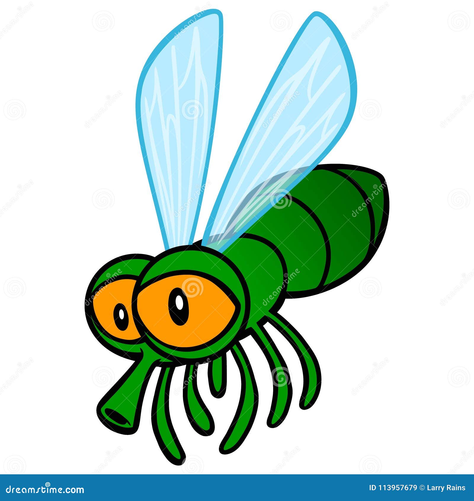 Fly Cartoon stock vector. Illustration of proboscis - 113957679