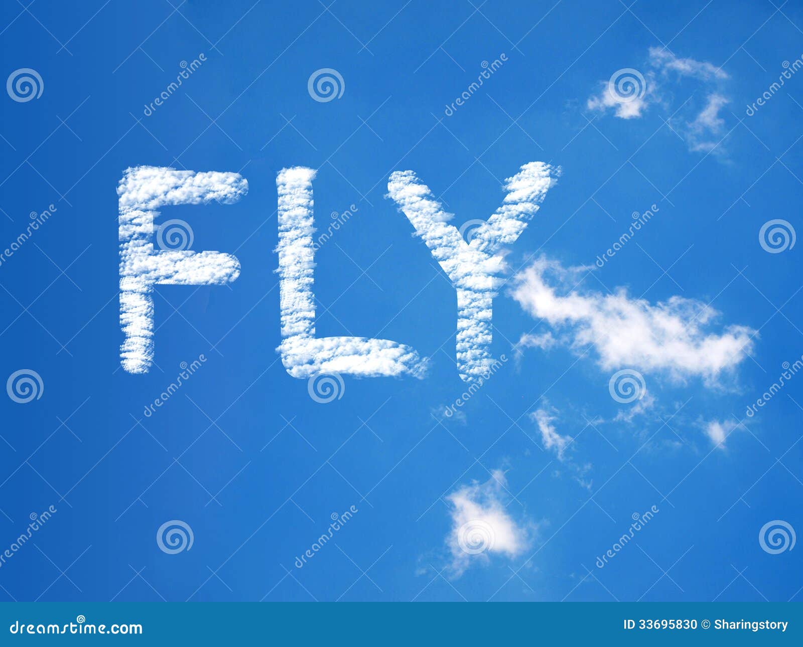 Fly a cloud massage stock illustration. Illustration of color - 33695830