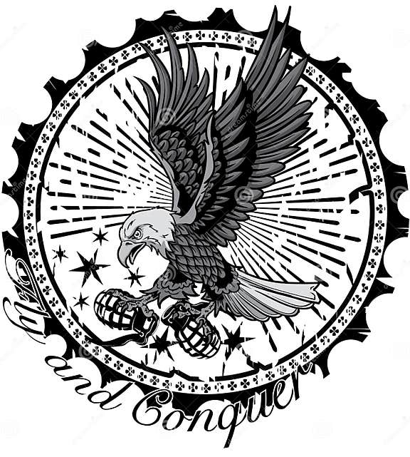 Fly and conquer stock vector. Illustration of crest, animal - 30554756