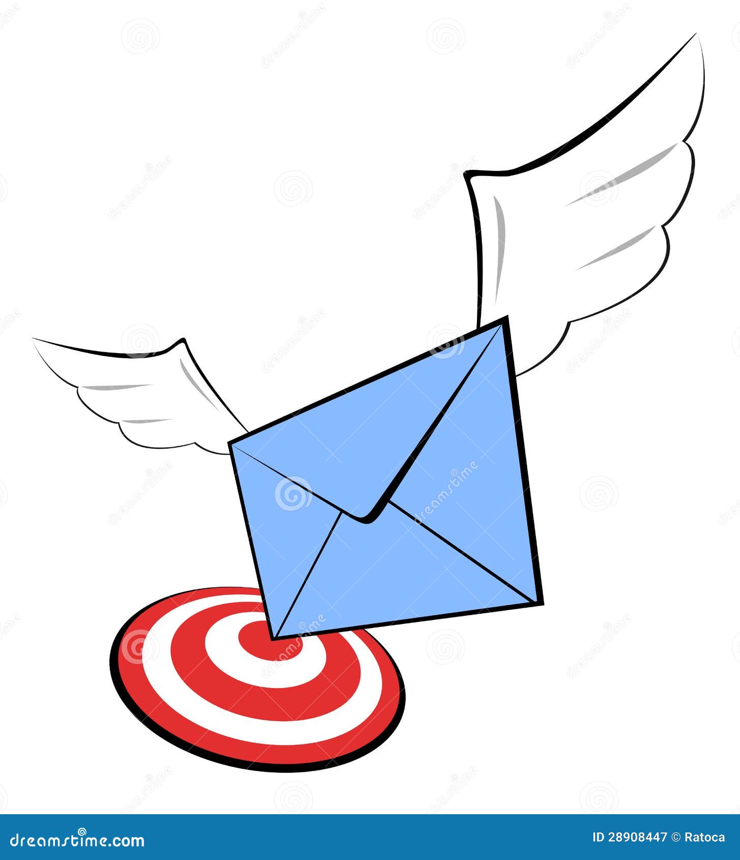 Fly email stock vector. Illustration of writing, package - 28908447