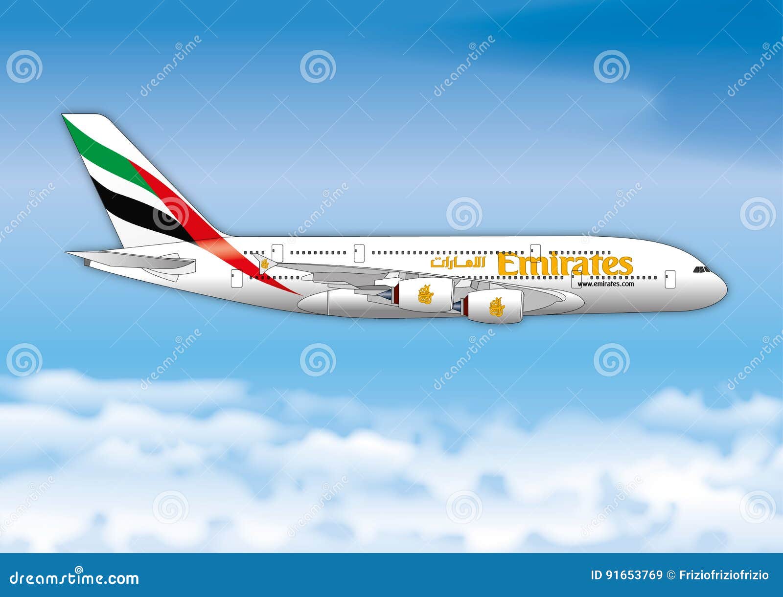 Fly Emirates Airline Passenger Line Editorial Stock Image ...