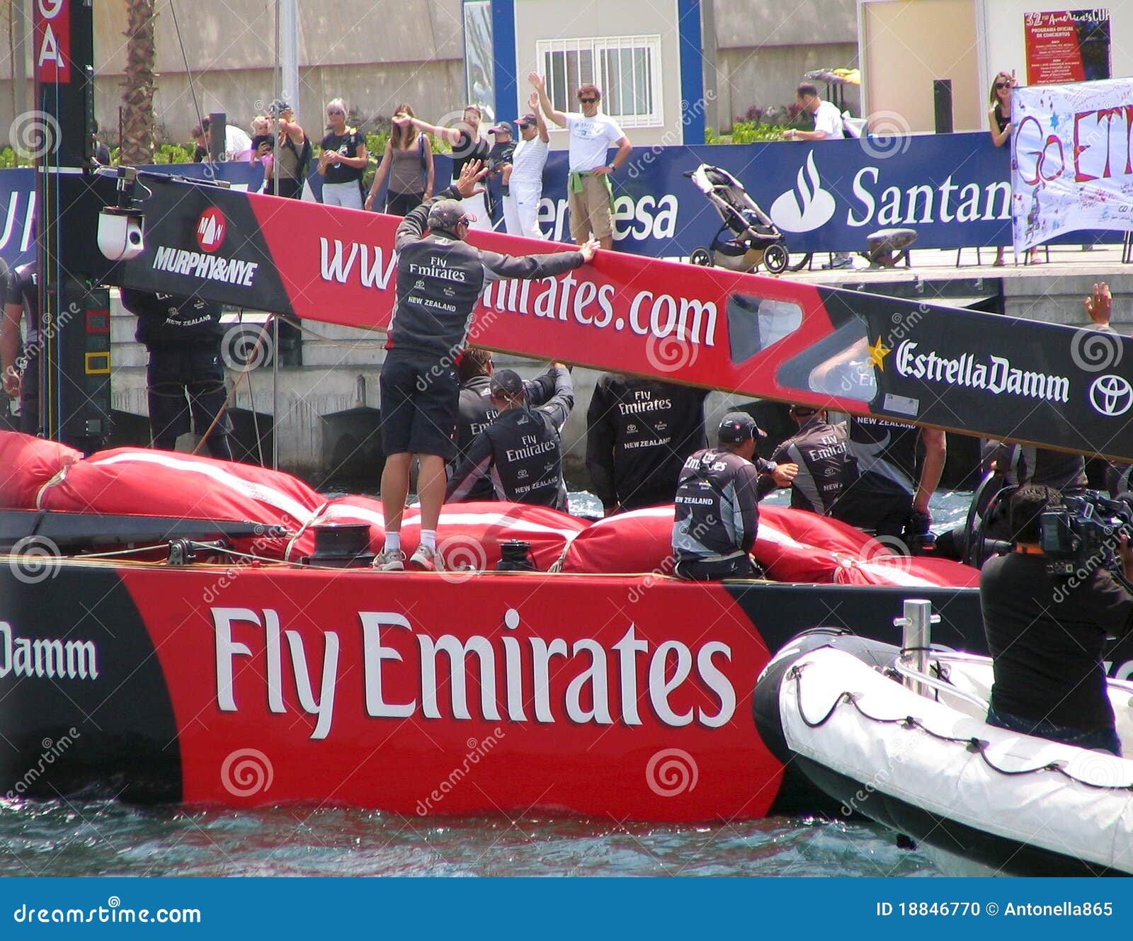 Fly Emirates Team New Zeland Editorial Image - Image of yachting ...