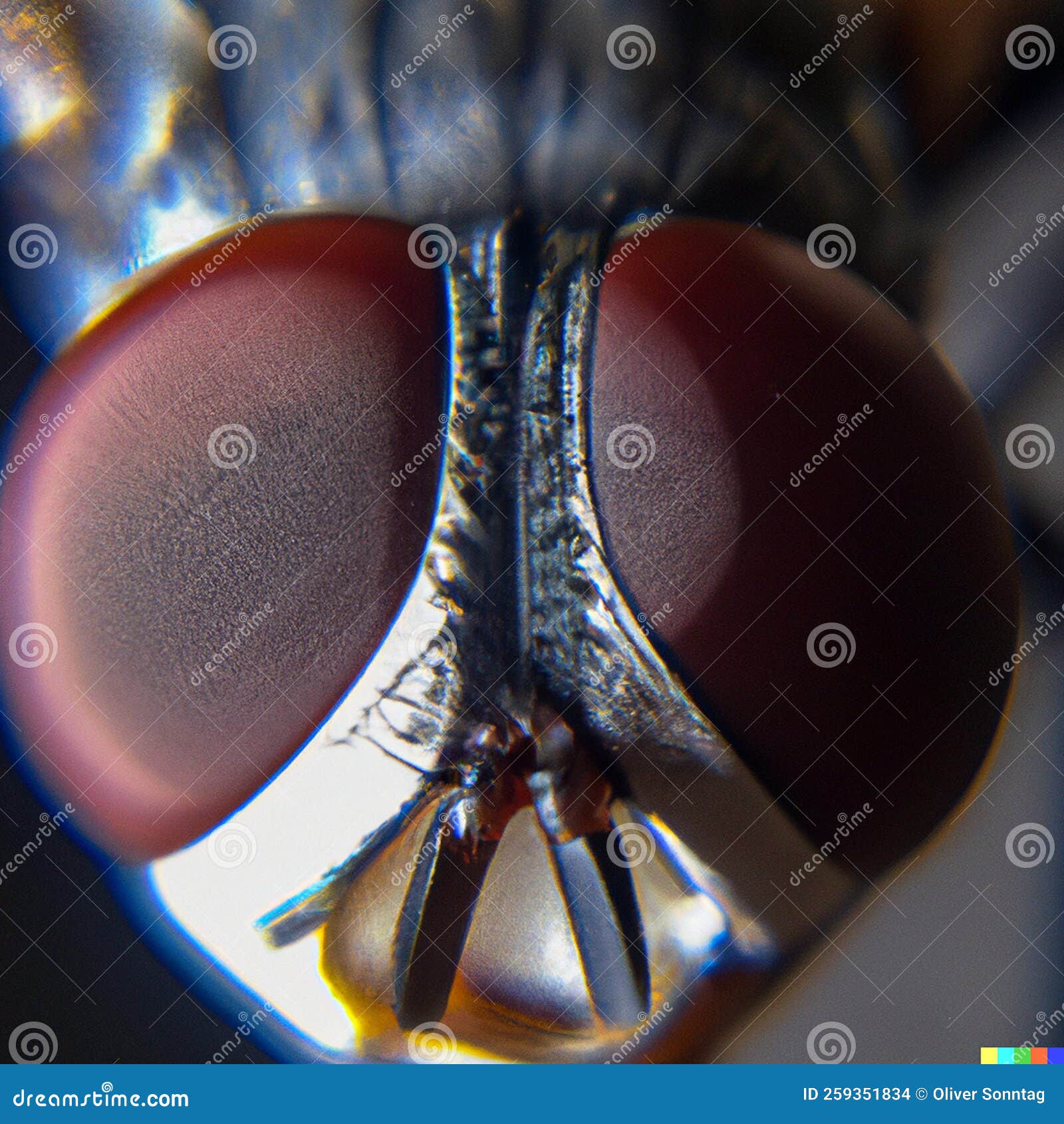Fly eyes stock photo. Image of yellow, antennae, detail - 259351834
