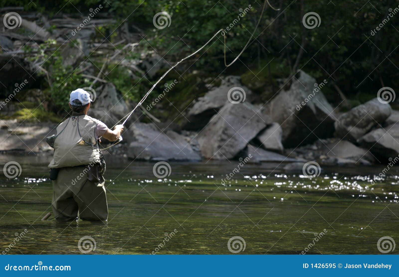Fly Fish cast in Montana stock image. Image of fish, fishing - 1426595