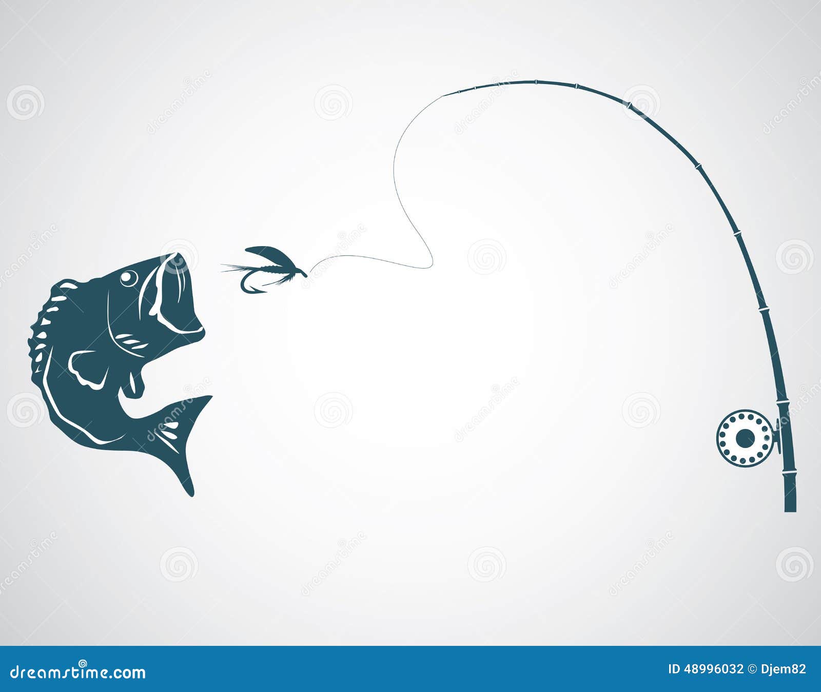 Fly Fishing Pole Vector