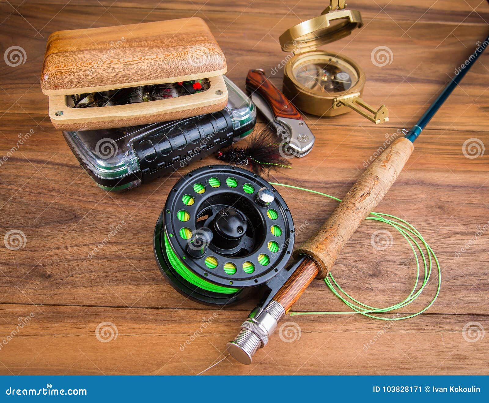 Fly fishing stock image. Image of relax, instruments - 103828171