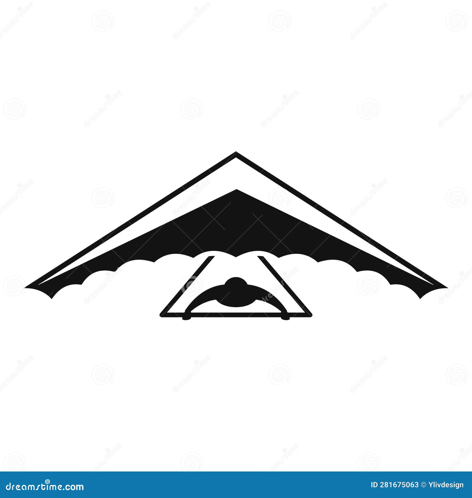 Fly Glider Icon Simple Vector. Para Air Stock Vector - Illustration of ...