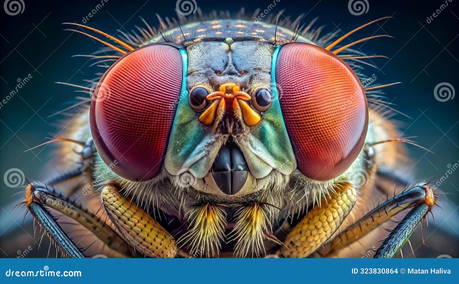 Fly Head - Cross Section Cut Under the Microscope â€“ Microscopic View ...