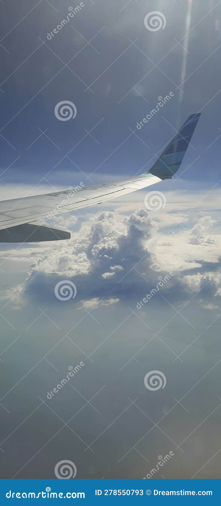 Fly High To You stock image. Image of high, cloud, airplane - 278550793