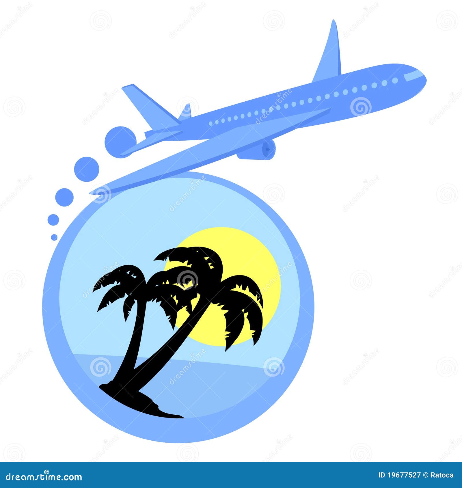 Fly holidays stock vector. Illustration of ocean, travel - 19677527