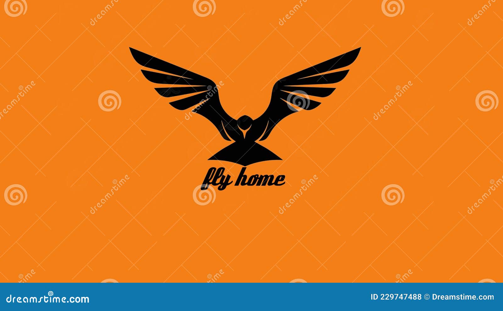Fly home stock illustration. Illustration of logo, great - 229747488